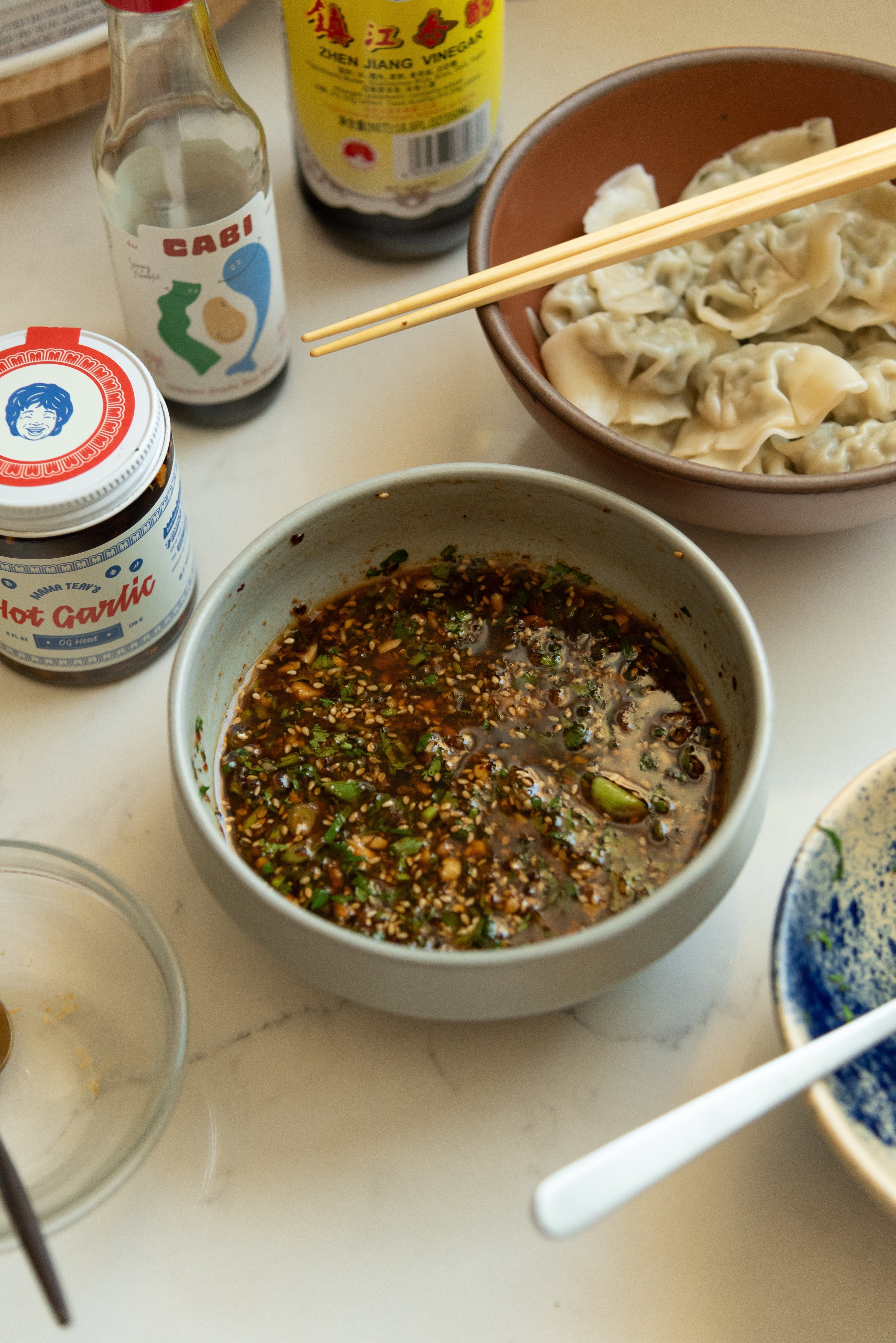 Chunky Hot Garlic Dumpling Sauce – Mama Teav's