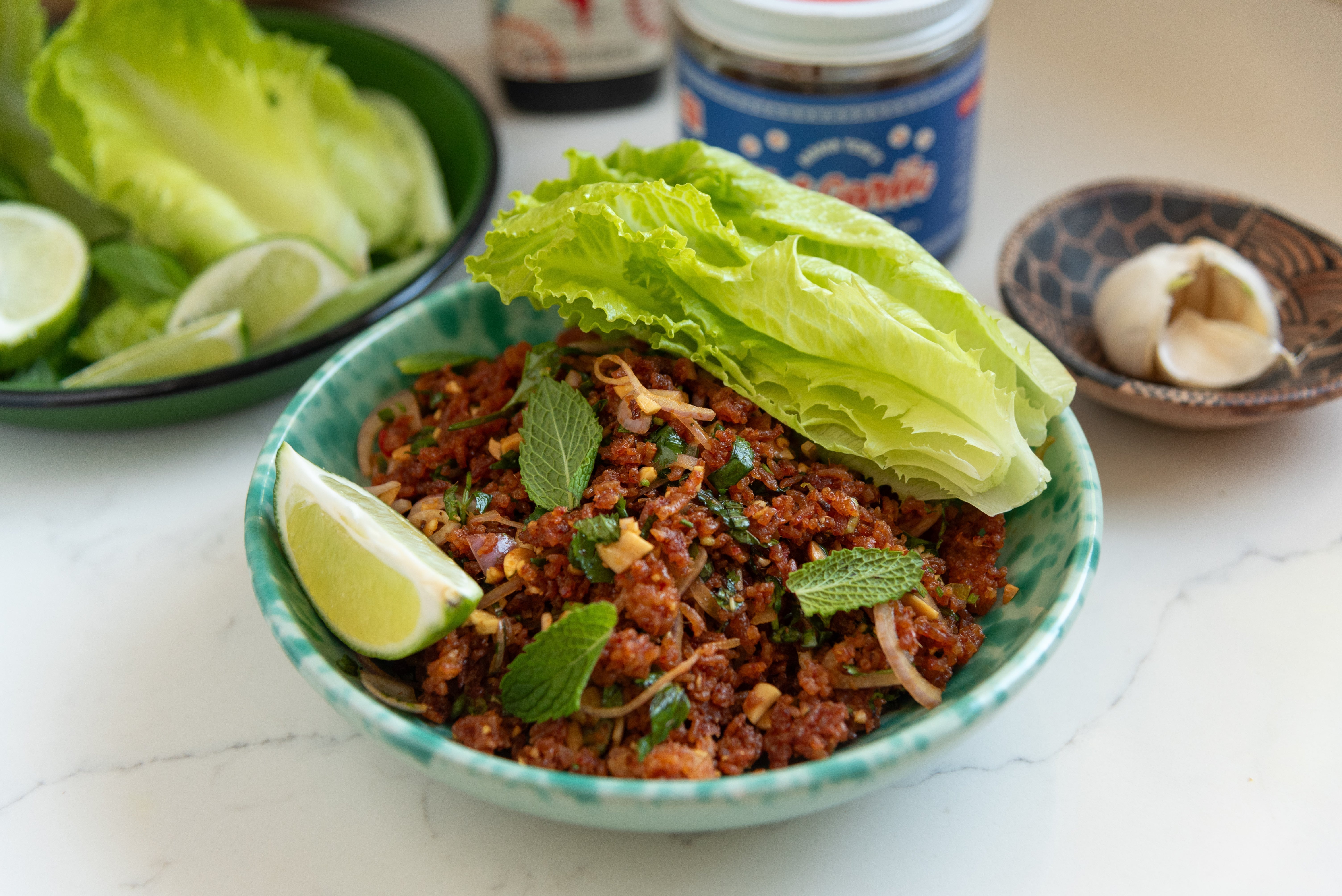 NAM KHAO INSPIRED CRISPY RICE SALAD – Mama Teav's